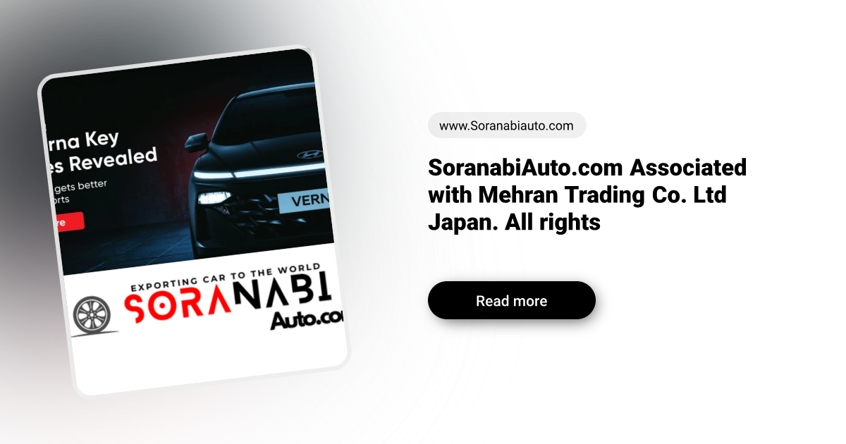 Associated with Mehran Trading Co. Ltd Japan. All rights